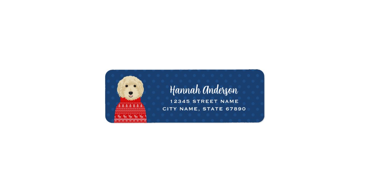 Goldendoodle Return Address Labels | Zazzle