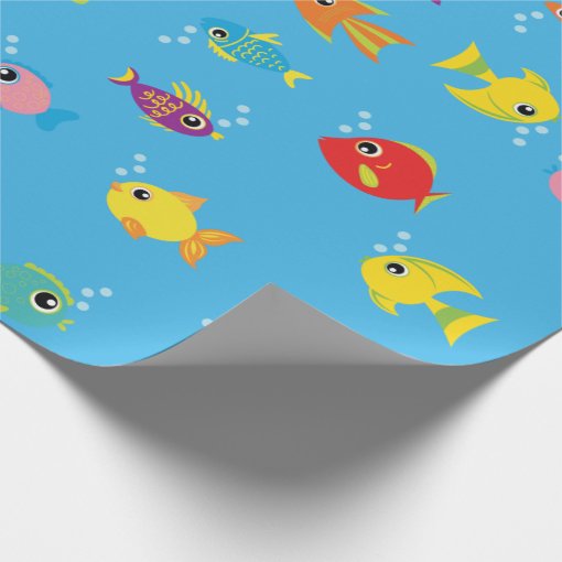 Goldfish Aquarium Cute 1st Birthday Wrapping Paper | Zazzle