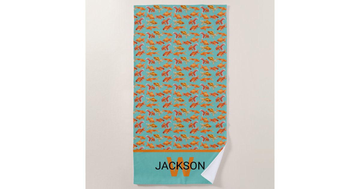 Goldfish beach towel | Zazzle