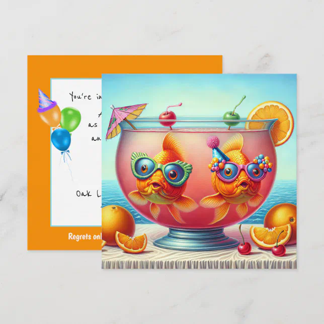 Goldfish Birthday Party Invitation | Zazzle