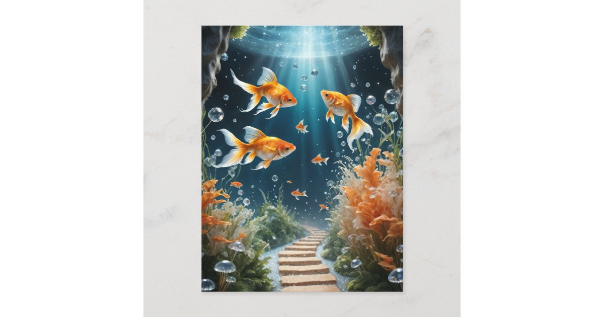 Goldfish Fantasy Postcard | Zazzle
