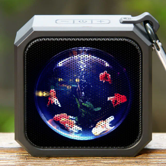 Goldfish in a fish bowl aquarium bluetooth speaker | Zazzle