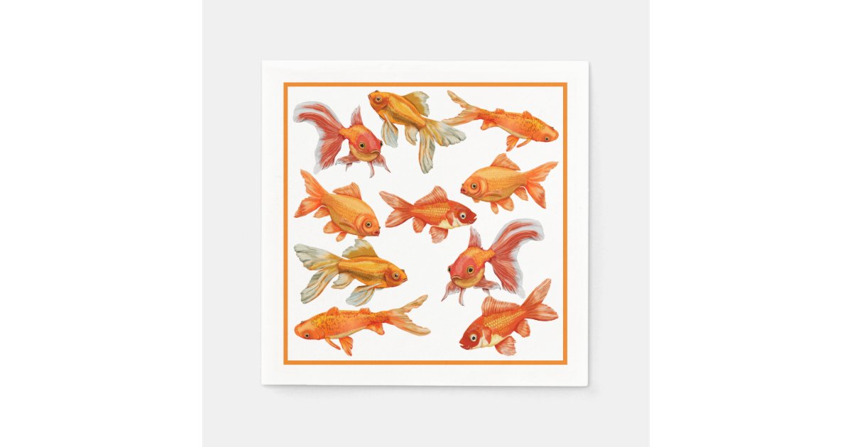Goldfish Napkins | Zazzle