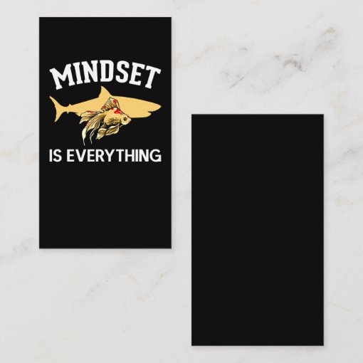 Goldfish Shark Mindset Motivation Business Card | Zazzle