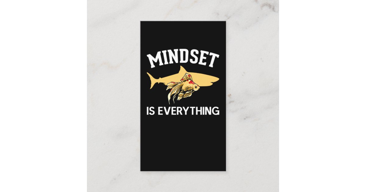 Goldfish Shark Mindset Motivation Business Card | Zazzle