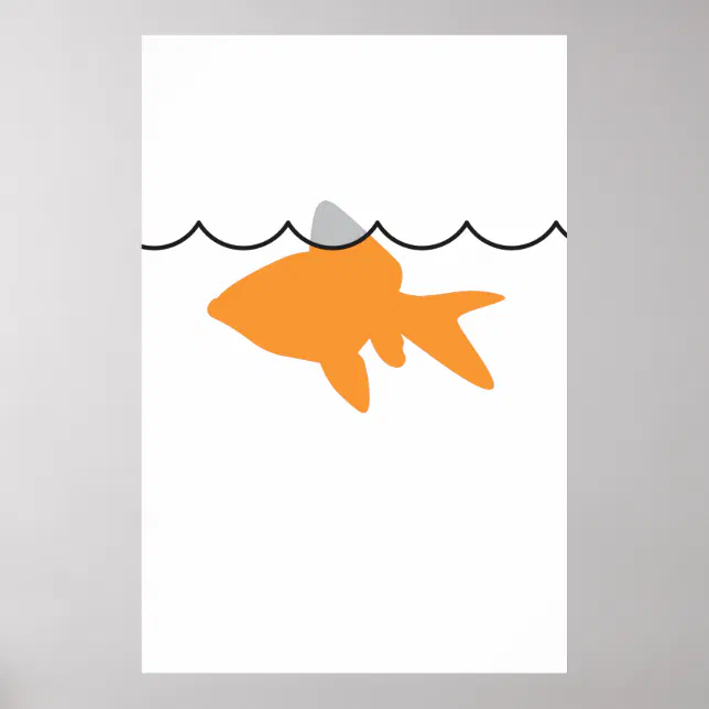Goldfish Shark Poster/Print Poster | Zazzle