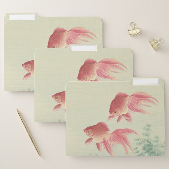 Goldfish Vintage Japanese Woodblock Print File Folder | Zazzle.com