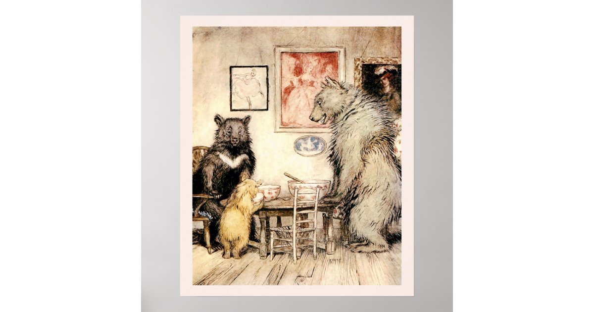 Goldilocks and The Three Bears by Arthur Rackham Poster | Zazzle