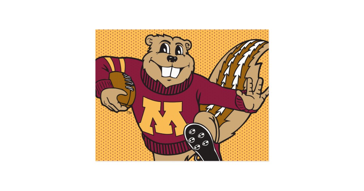 Goldy Gopher Football - Heisman Pose Postcard | Zazzle.com
