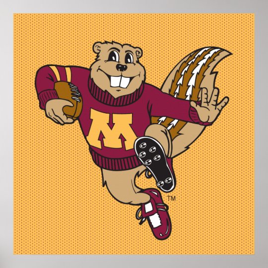 Goldy Gopher Football - Heisman Pose Poster | Zazzle.com