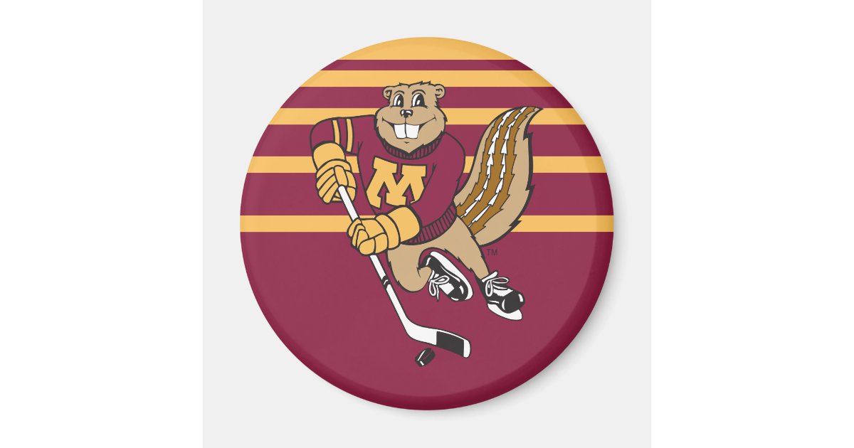 Goldy Gopher Hockey Magnet | Zazzle