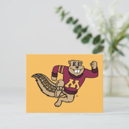 Goldy Gopher Postcard | Zazzle