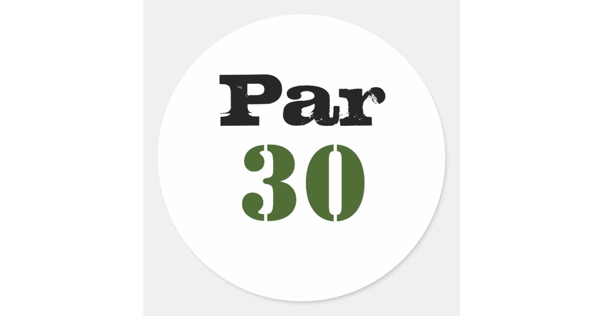Golf 30th Birthday party Classic Round Sticker | Zazzle