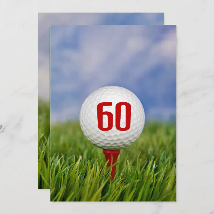 Golf 60th Birthday Party Invitation | Zazzle