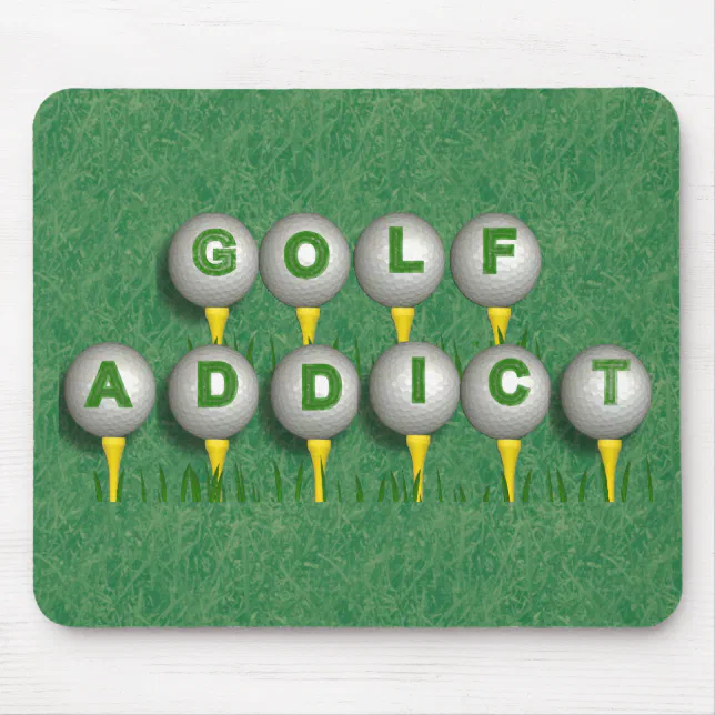 Golf Addict Mouse Pad | Zazzle