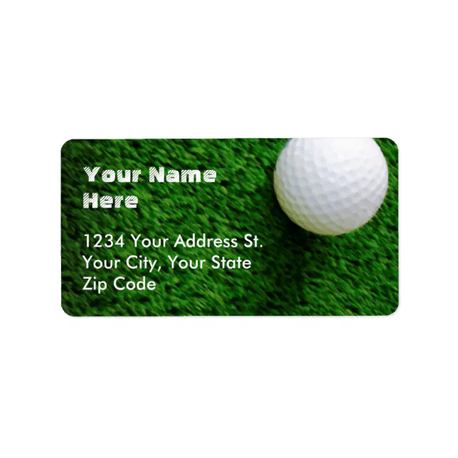 Golf Address Labels | Zazzle