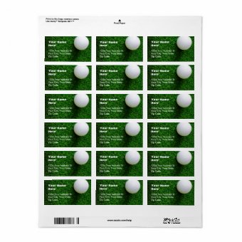 Golf Address Labels | Zazzle