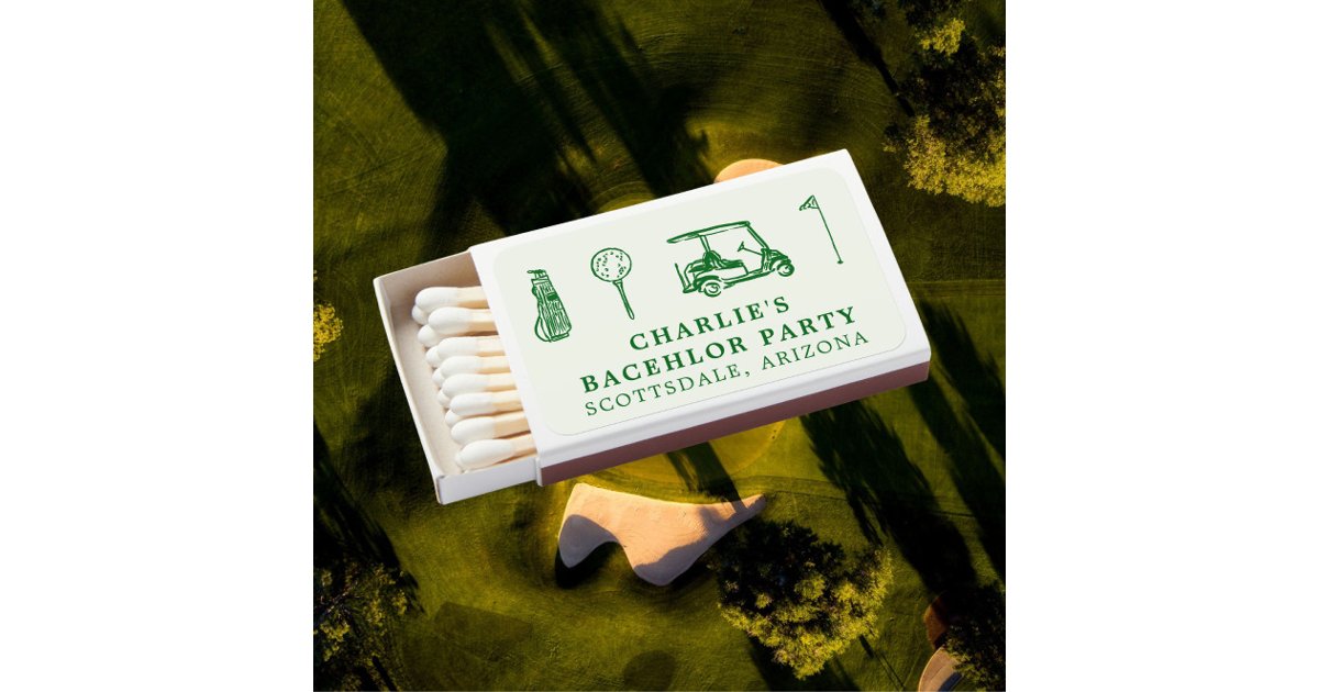 golf bachelor party matchboxes | Zazzle