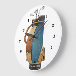 Golf Bag Design Wall Clock | Zazzle