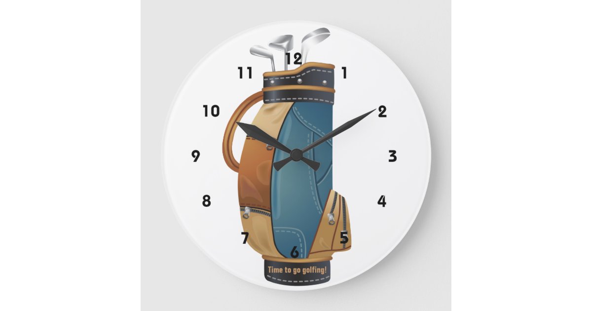 Golf Bag Design Wall Clock | Zazzle