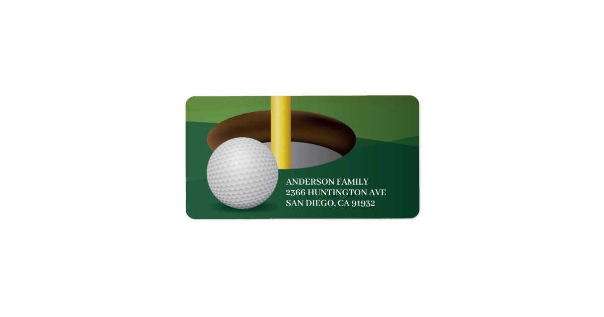 GOLF Ball Address Label | Zazzle