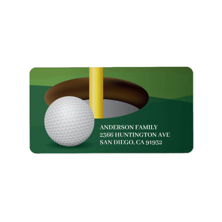 GOLF Ball Address Label | Zazzle