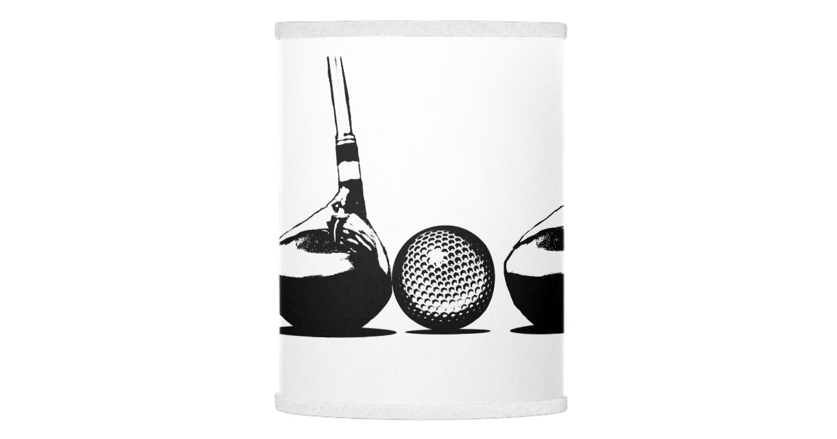 Golf Ball and Club Lamp Shade | Zazzle