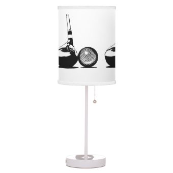 Golf Ball and Club Table Lamp | Zazzle