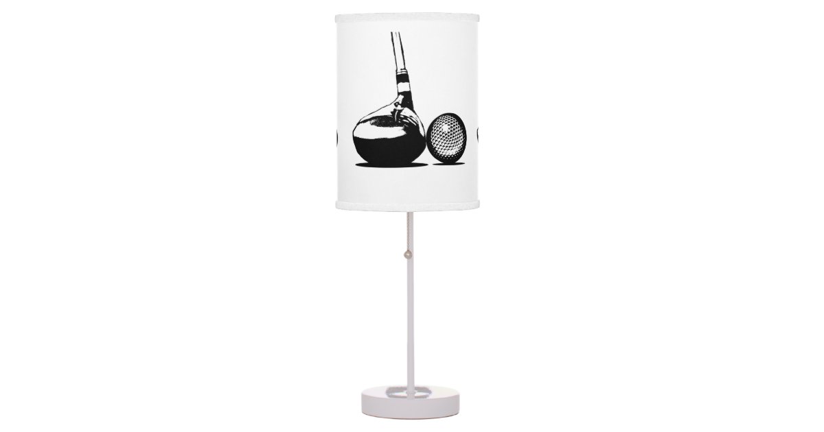 Golf Ball and Club Table Lamp | Zazzle