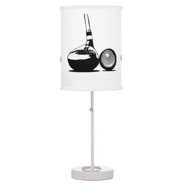 Golf Ball and Club Table Lamp | Zazzle