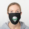 Golf Ball and Golf Tee Sports Custom Text Black Cotton Face Mask | Zazzle