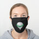 Golf Ball and Golf Tee Sports Custom Text Black Cotton Face Mask | Zazzle