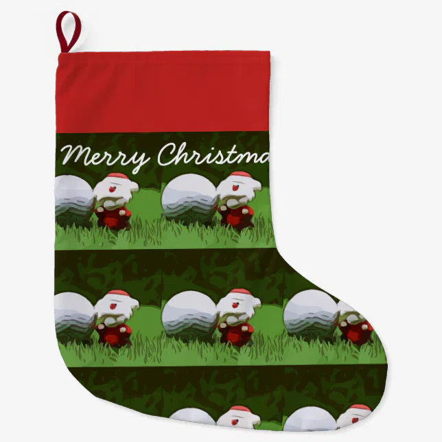 Golf ball and Santa Claus for Christmas to golfer Large Christmas ...