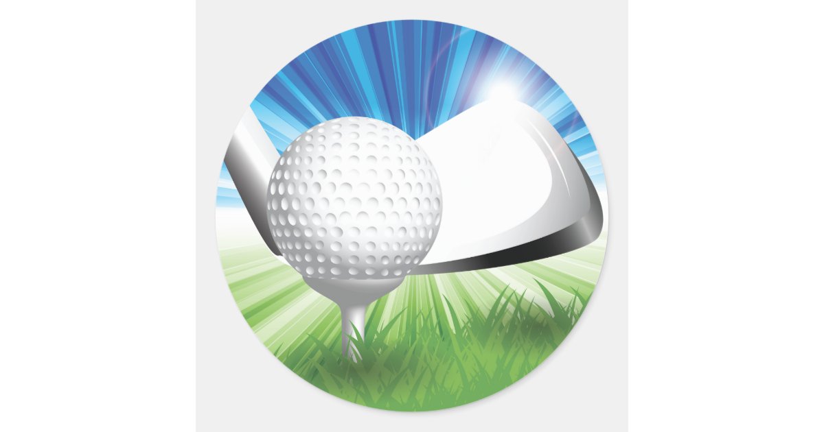 Golf Ball and Tee Stickers | Zazzle