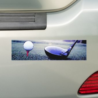 Golf Ball & Bat Bumper Sticker | Zazzle