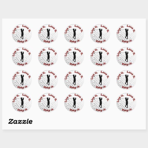 golf ball classic round sticker | Zazzle