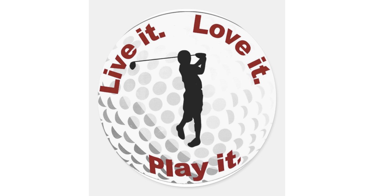 golf ball classic round sticker | Zazzle