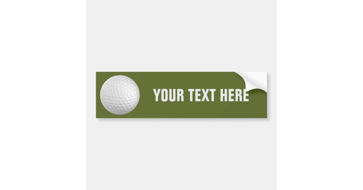 Golf Ball custom bumpersticker Bumper Sticker | Zazzle