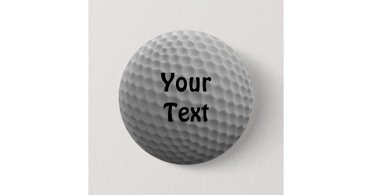 Golf Ball Customize Personalize Change Font Color Button | Zazzle