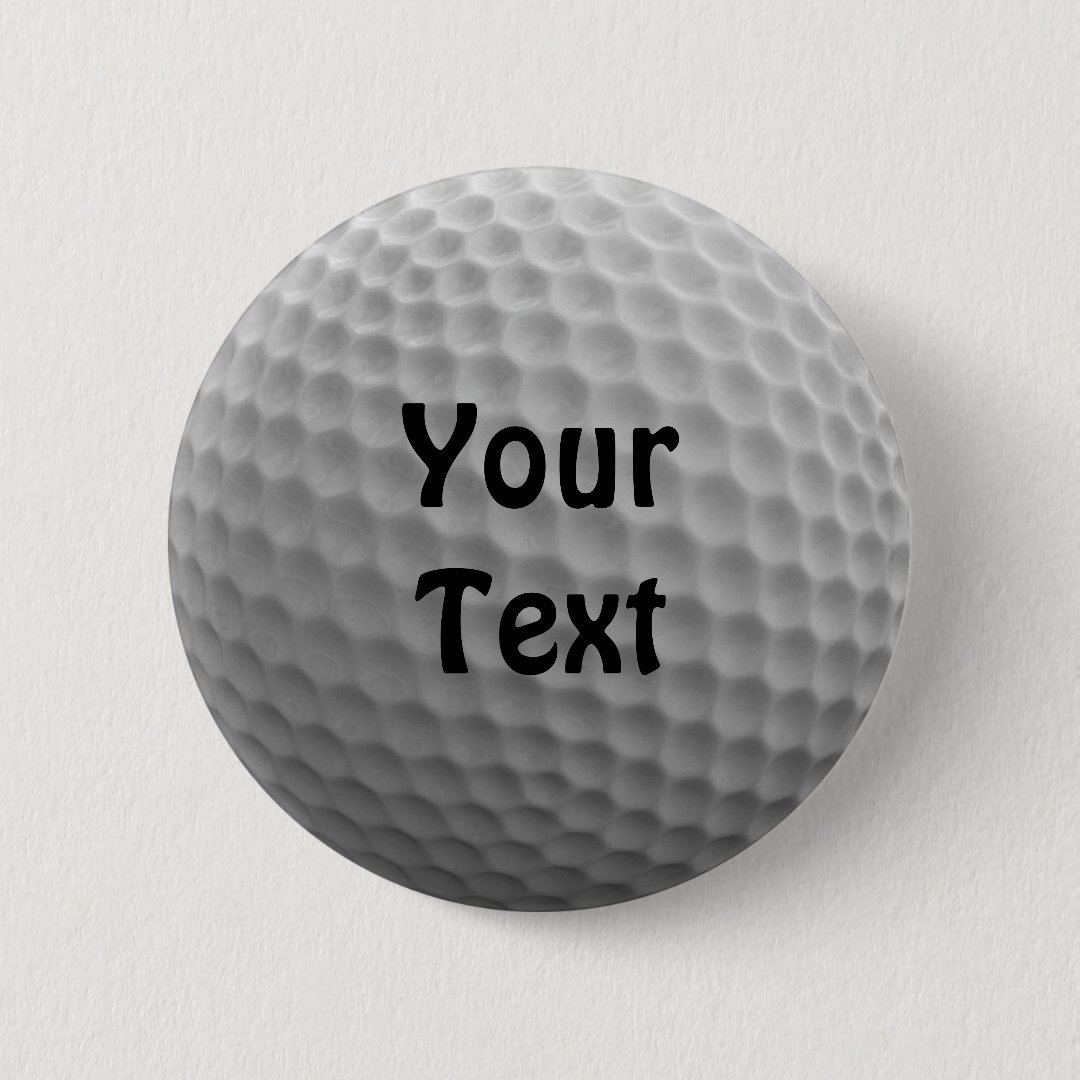 Golf Ball Customize Personalize Change Font Color Button | Zazzle