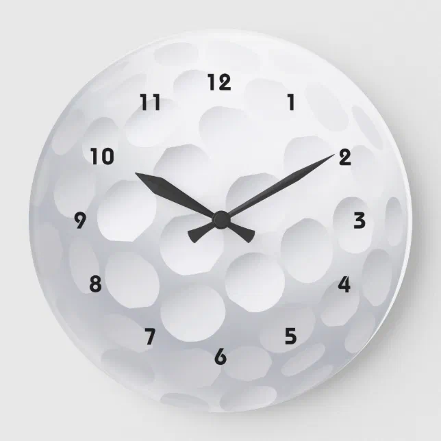 Golf Ball Design Wall Clock | Zazzle