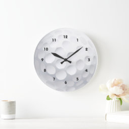 Golf Ball Design Wall Clock | Zazzle
