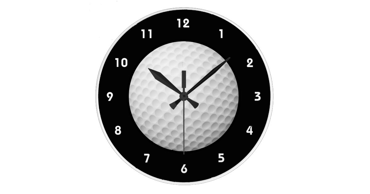 Golf Ball Design Wall Clock | Zazzle.com