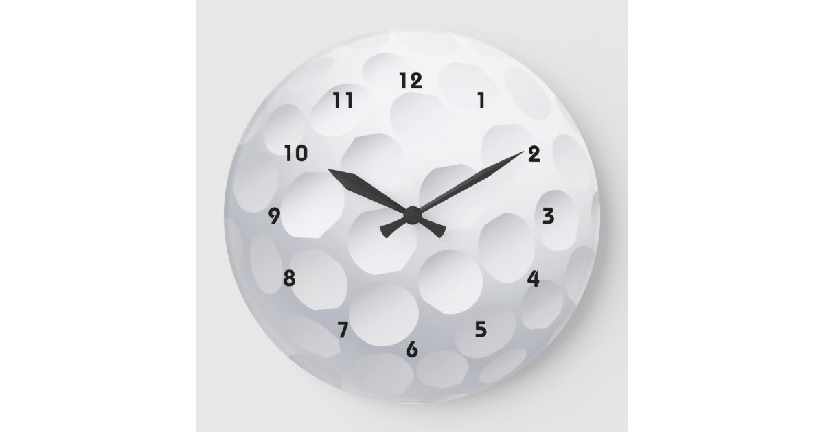 Golf Ball Design Wall Clock | Zazzle