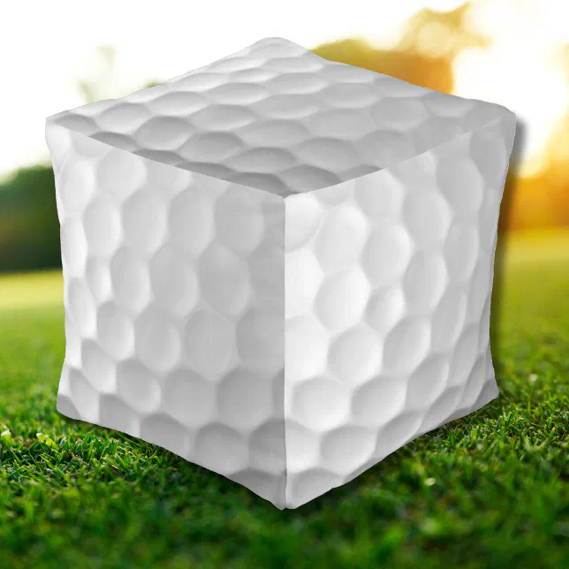 Golf Ball Dimples Pattern Texture Pouf | Zazzle