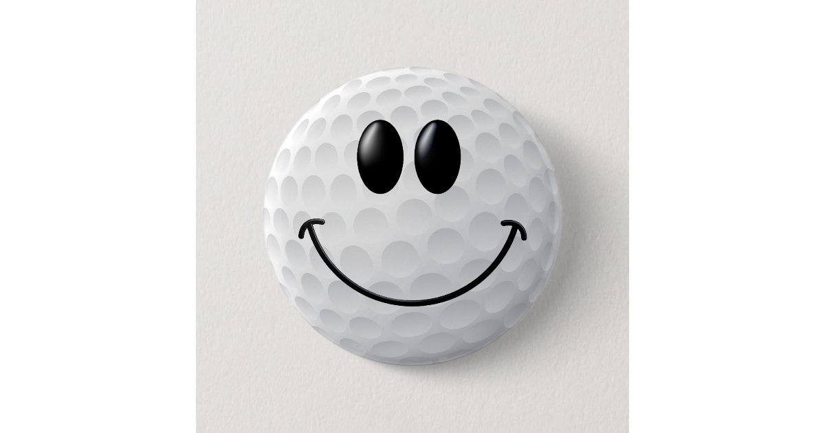 Golf Ball Face Pinback Button | Zazzle