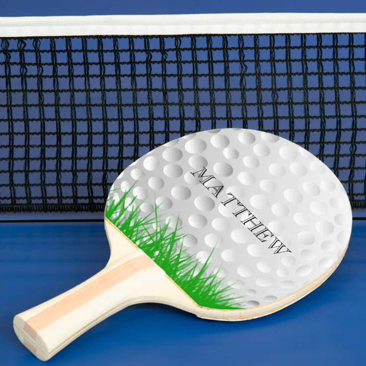 Golf ball in Grass Personalized Ping-Pong Paddle | Zazzle