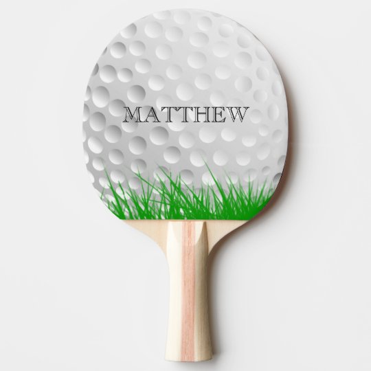 Golf ball in Grass Personalized Ping-Pong Paddle | Zazzle.com