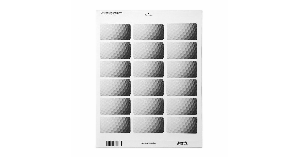 Golf Ball Look Address Labels | Zazzle