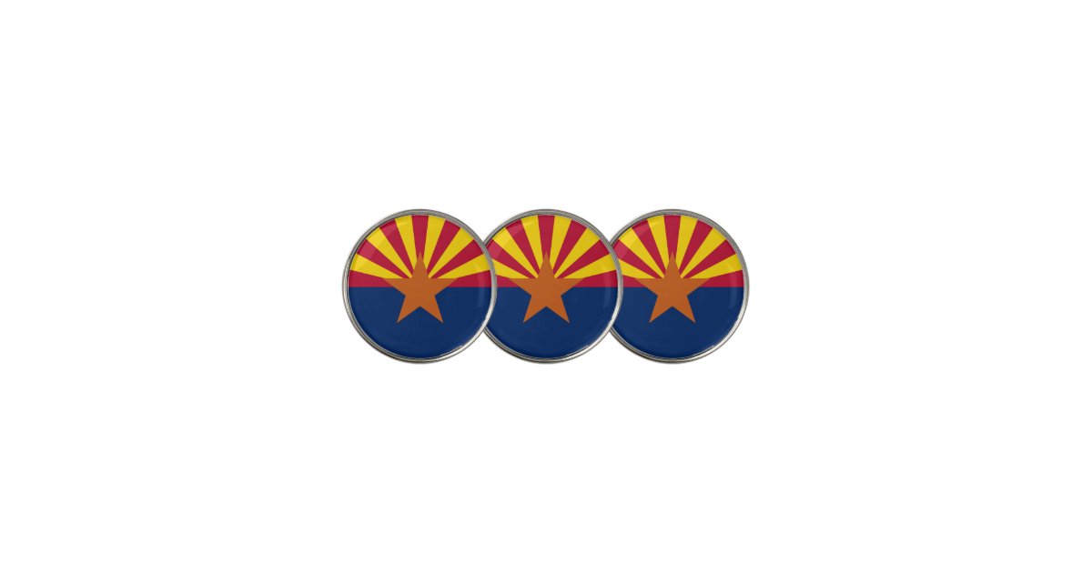 Golf Ball Marker with Flag of Arizona, USA | Zazzle